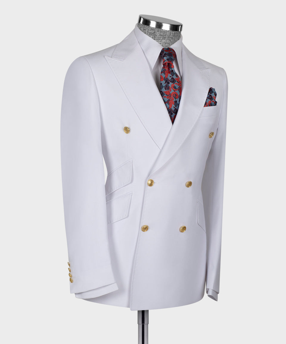 Double Breasted Gold Button Men’s Suit – Dio Babylonian