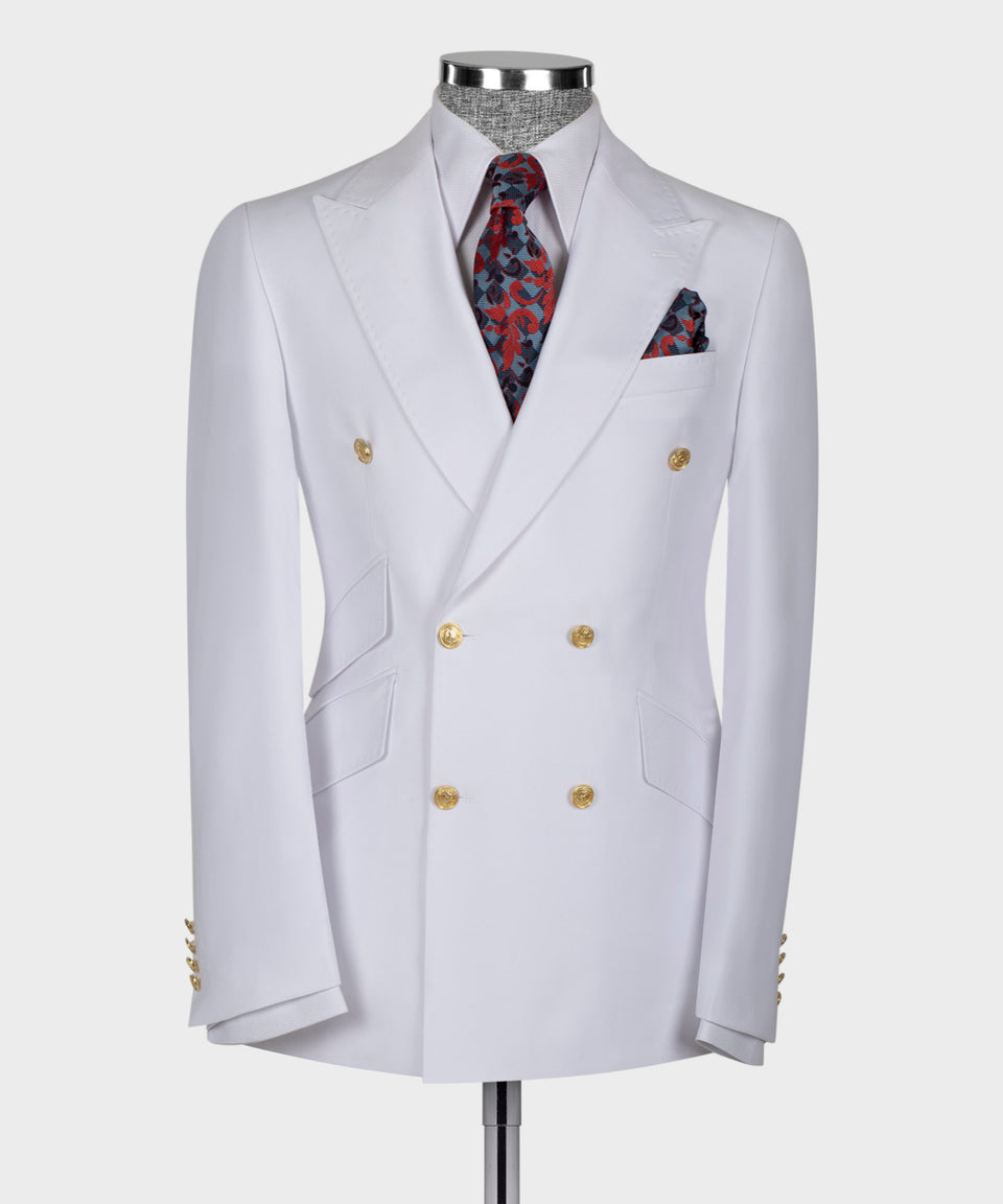 Double Breasted Gold Button Men’s Suit – Dio Babylonian